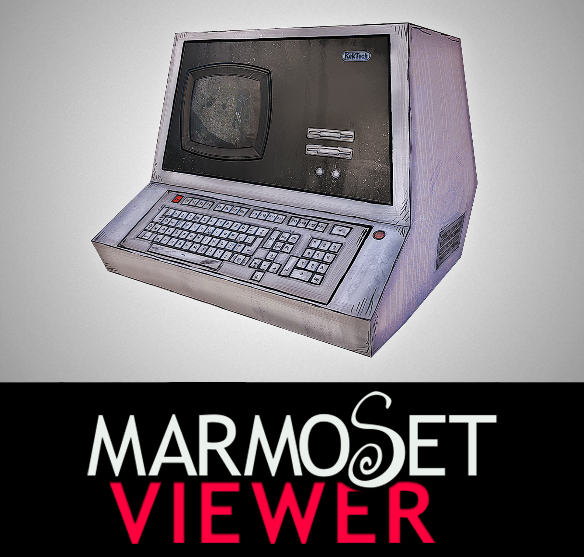 ArtStation - Retro PC - Low Poly