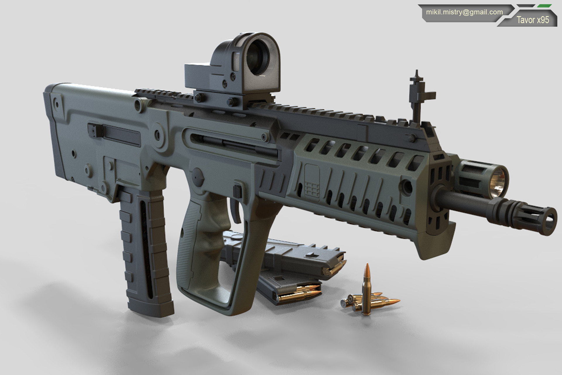 ArtStation - HIGH-POLY Tavor X95