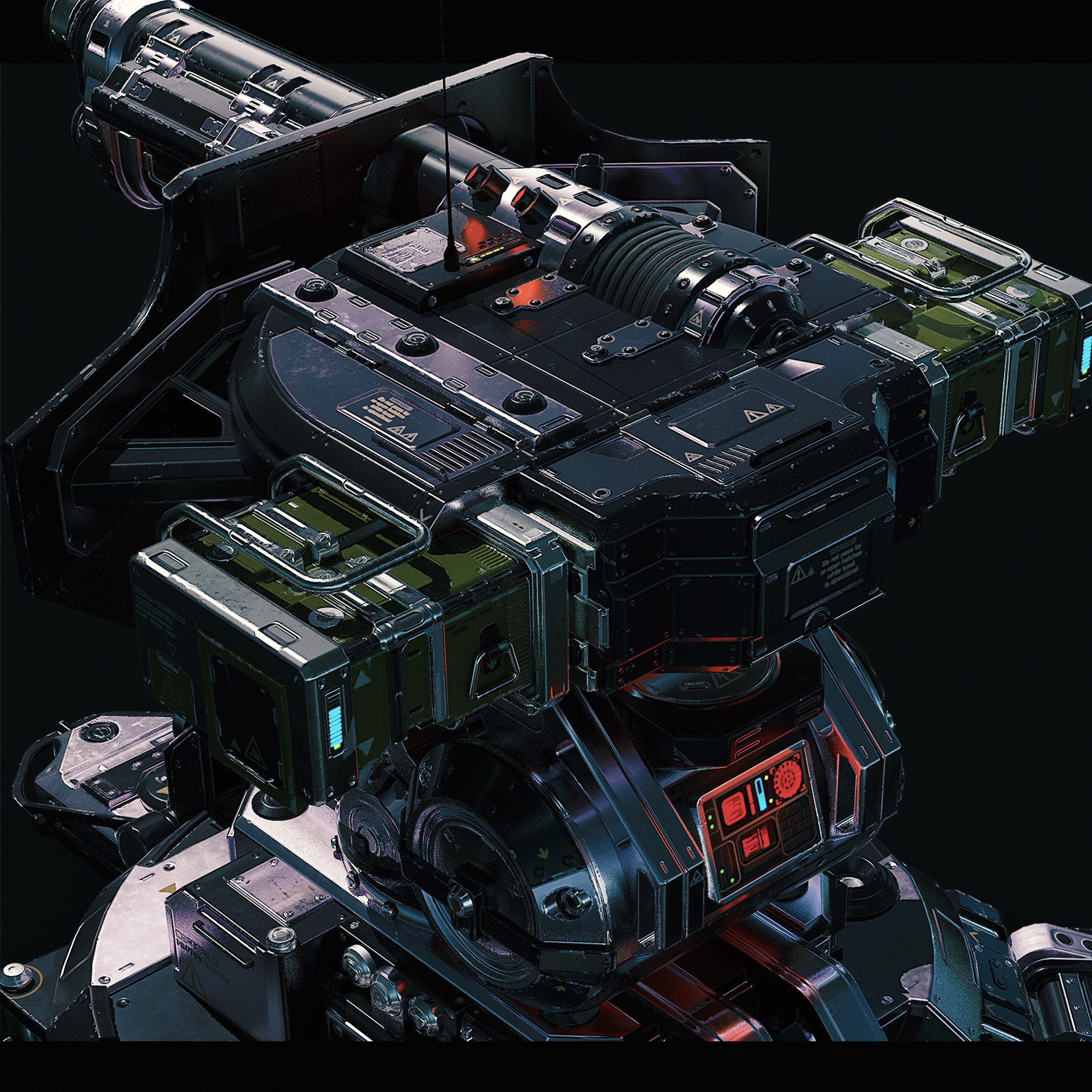ArtStation - 'Sci-Fi Turret #2' Polycount Challenge