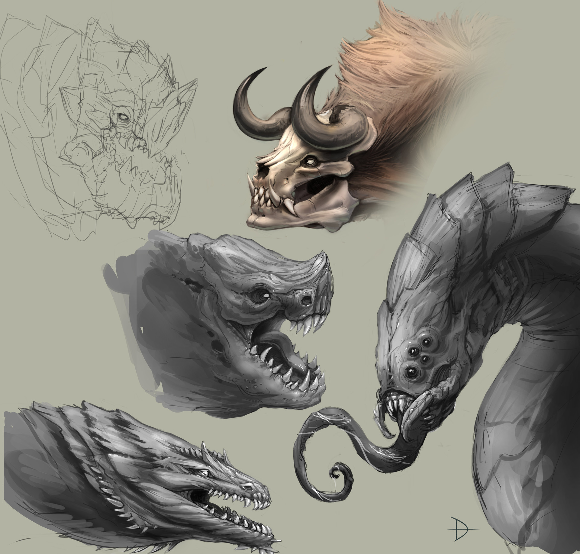 ArtStation - some creature sketches