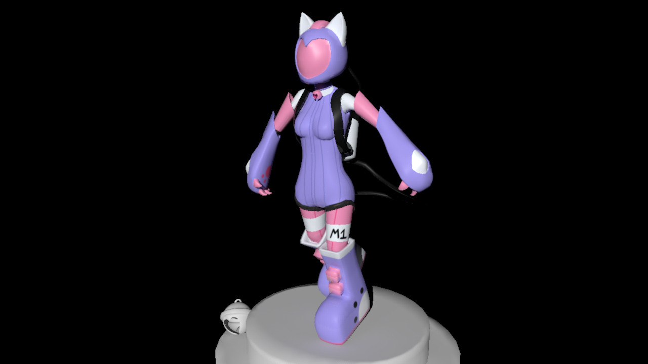 ArtStation - M1LK - Mecha Catgirl Model