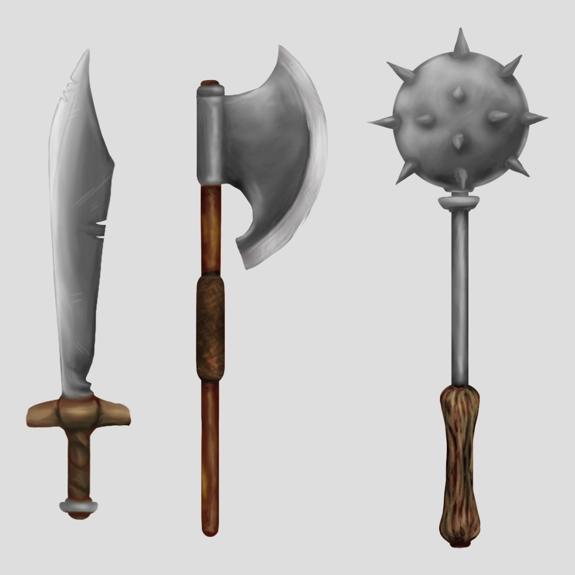 ArtStation - Weapons, Power-up and Map Icons for "Freydis" Game Project