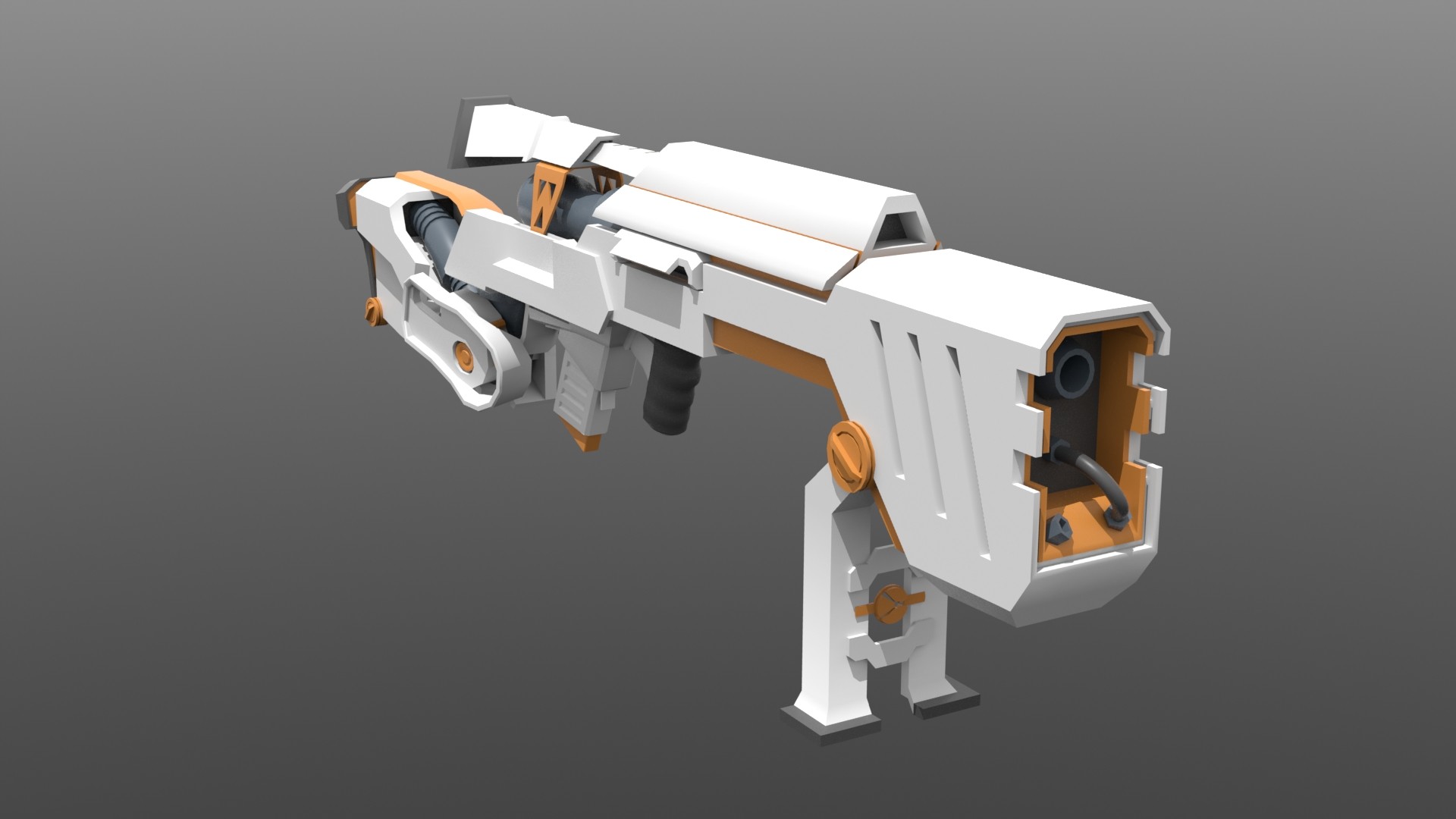 ArtStation - Edgy Futuristic Sniper Rifle