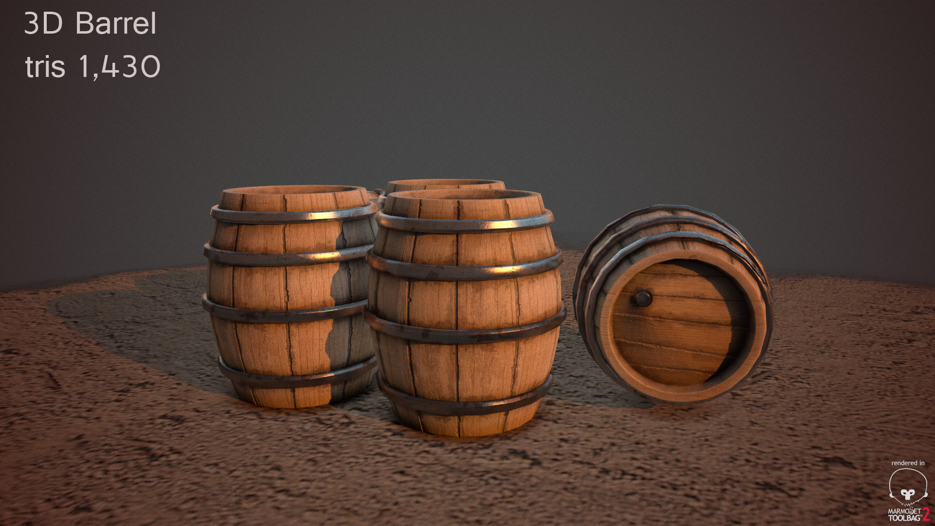 ArtStation - Stylised Wooden Barrel