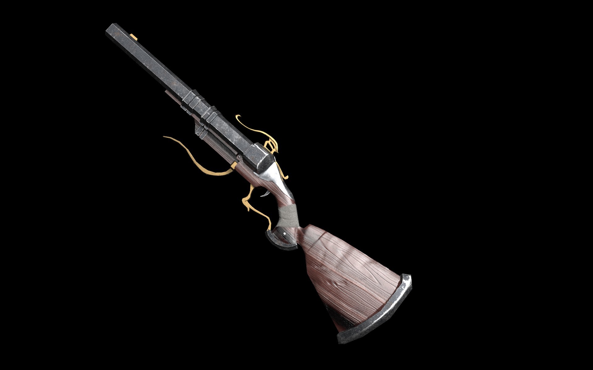 ArtStation - Gothic Double-Barreled Shotgun 3D Model