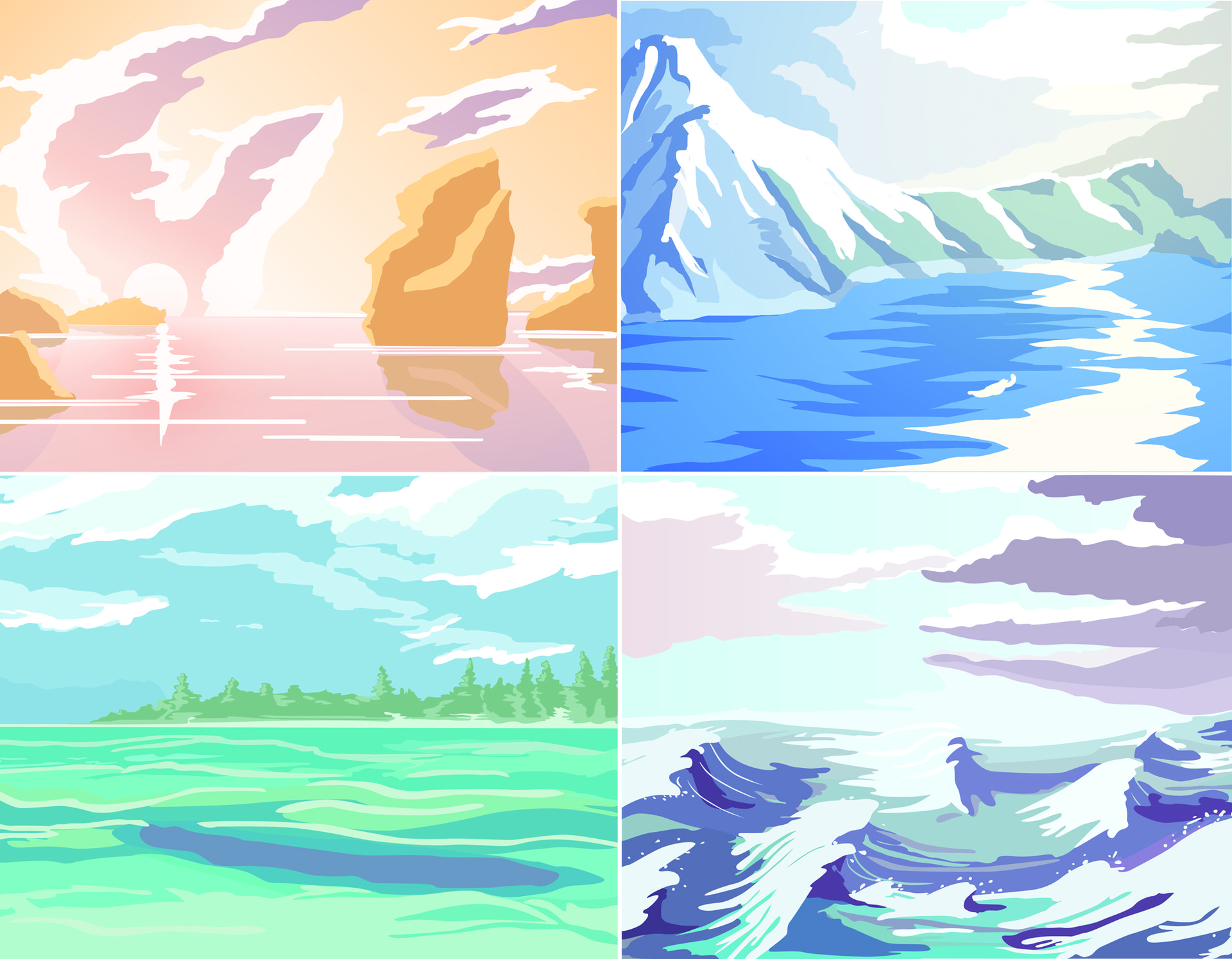 ArtStation - flat art environments.