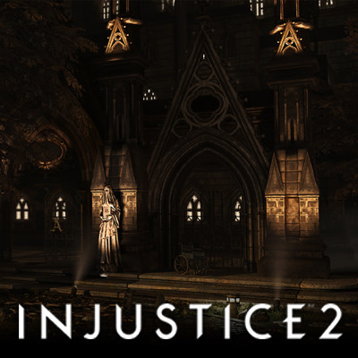 ArtStation - Injustice 2 Arkham Asylum (Front Gates)