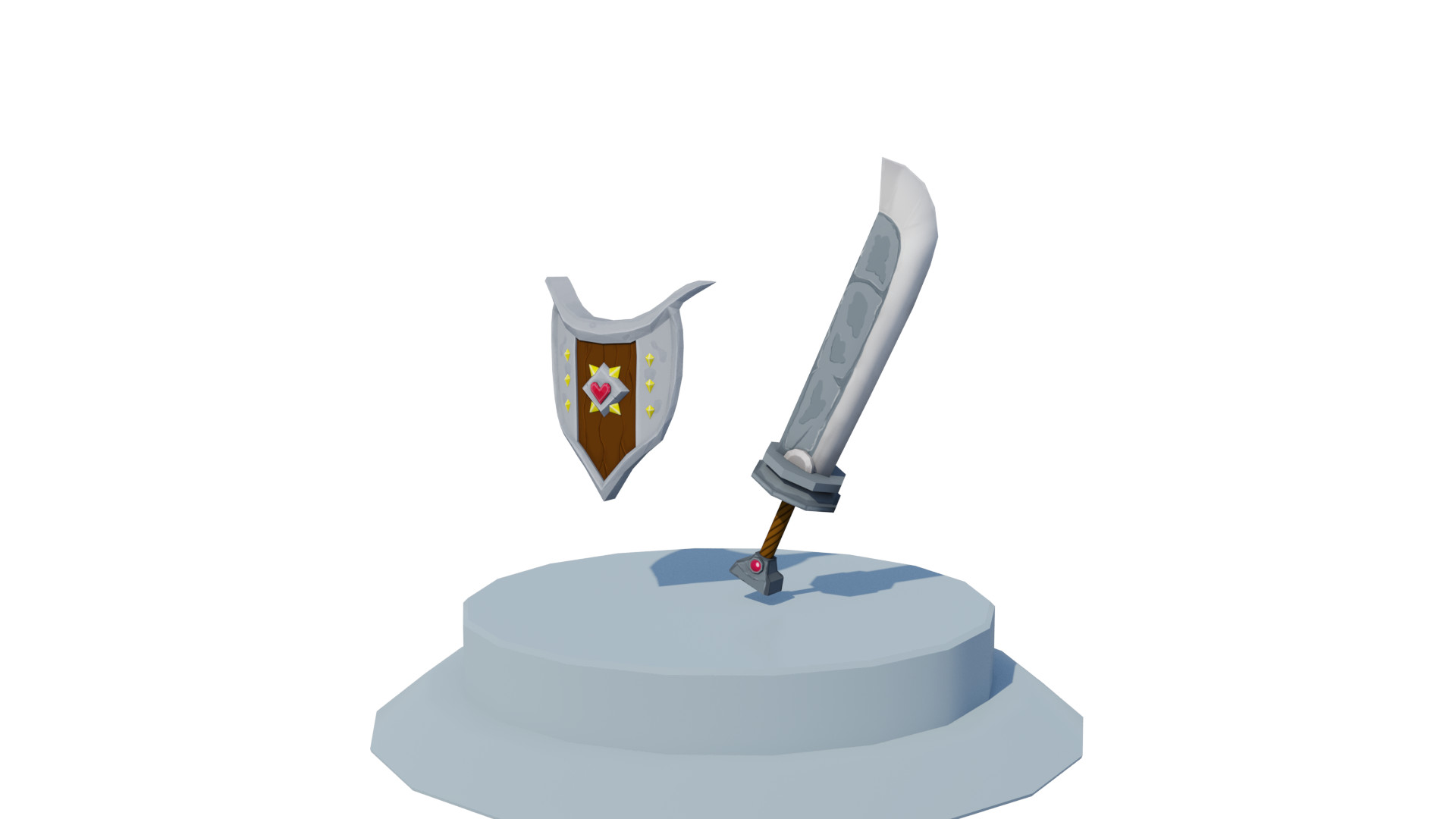 ArtStation - Sword and Shield - Low Poly