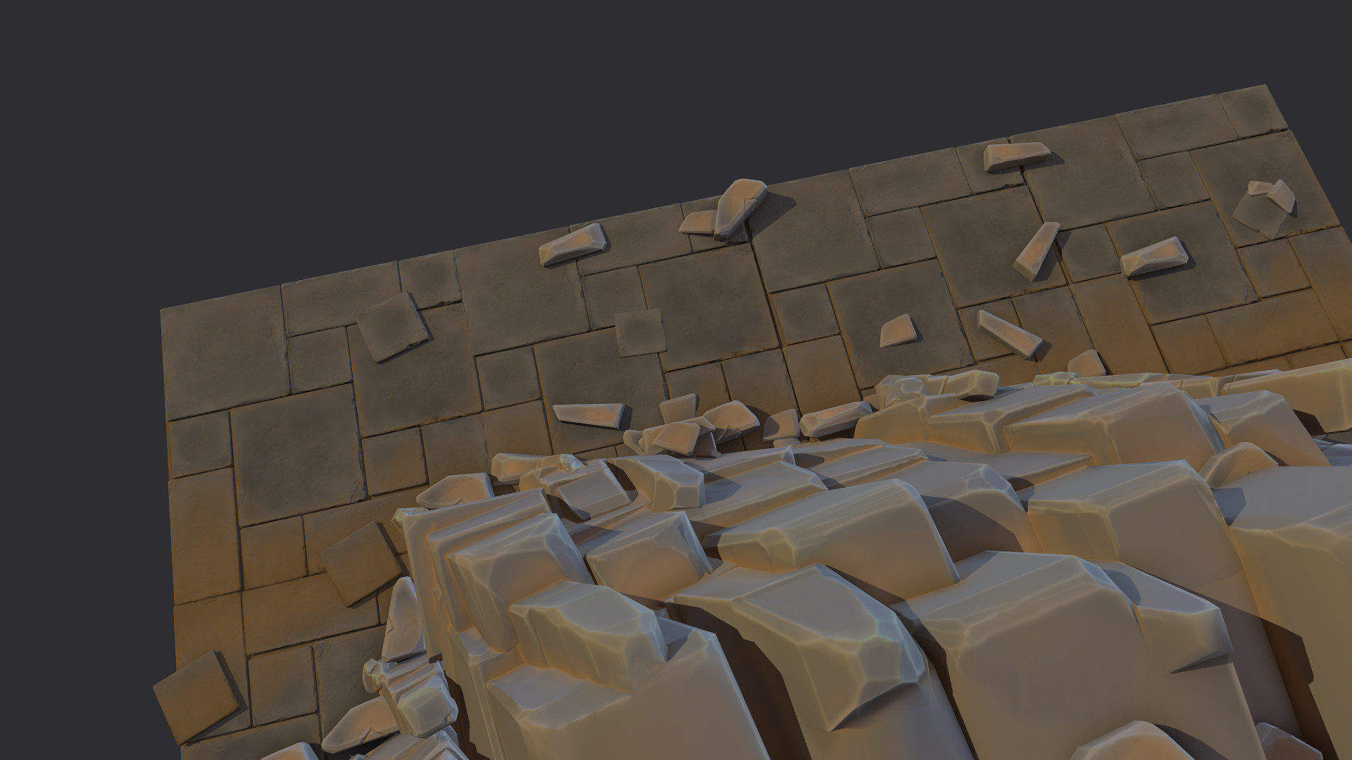 ArtStation - 3D Cliff Hand Painted