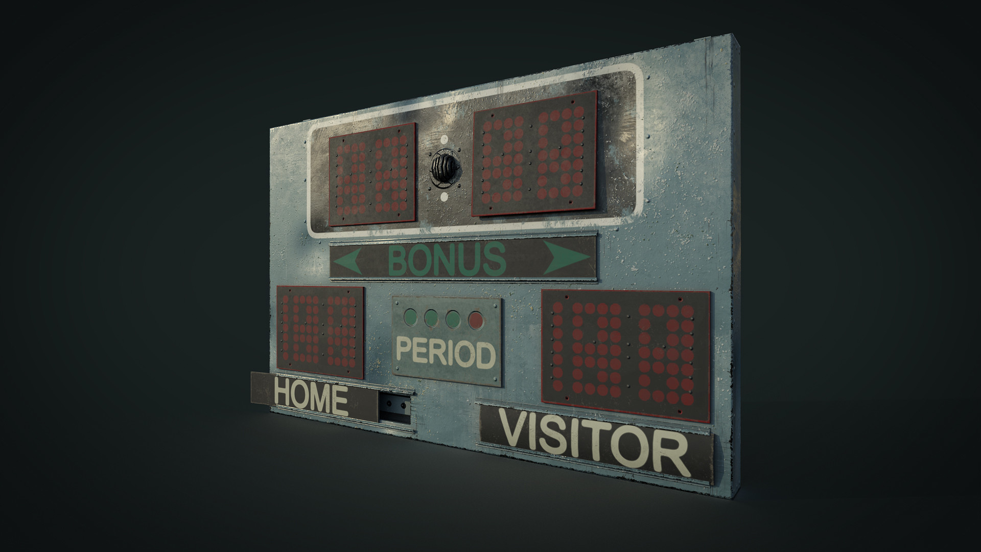 ArtStation - Old Scoreboard of 1970s