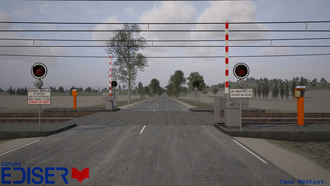 ArtStation - Railroad Crossing Environment