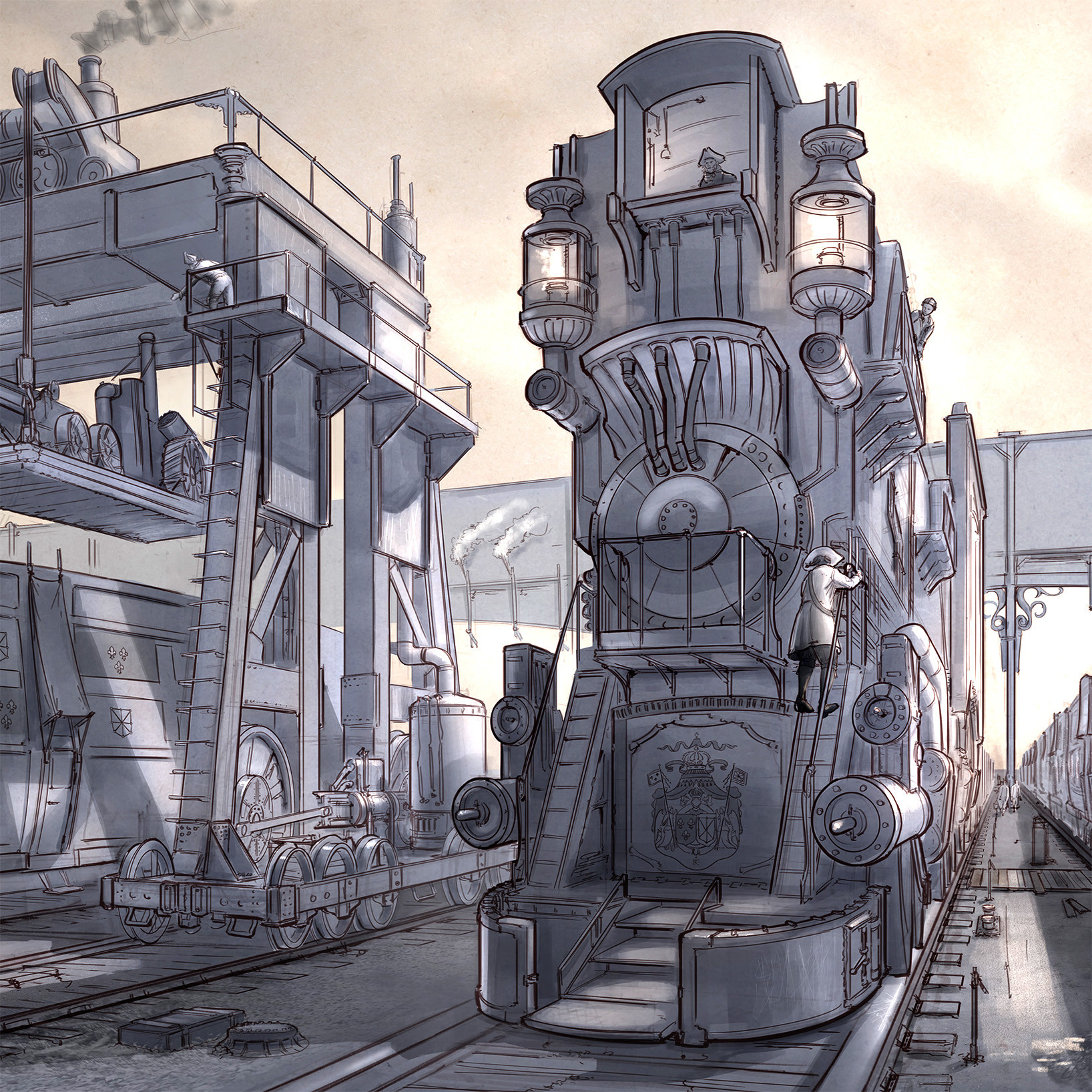 ArtStation - La Revolution 1625. TrainYard