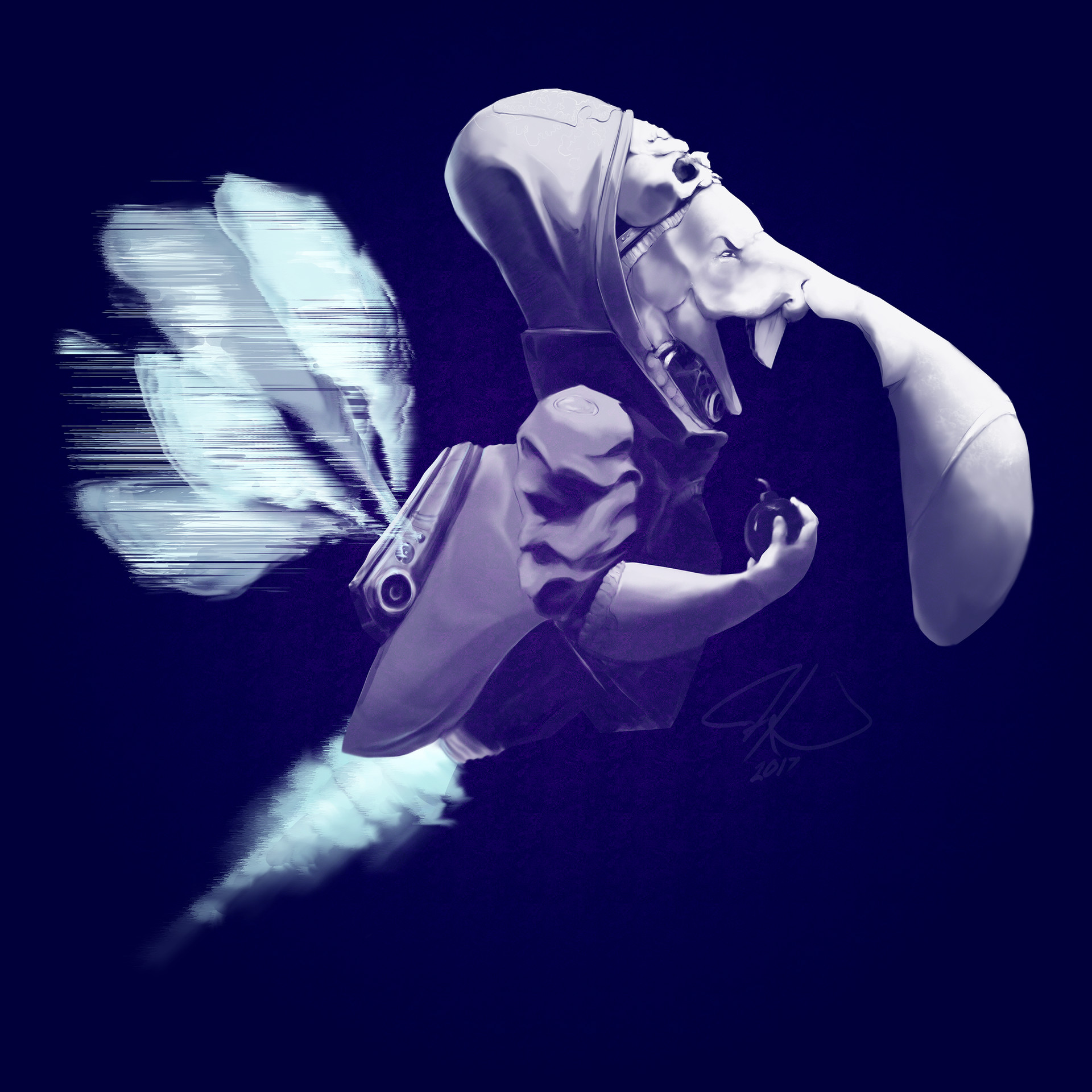 ArtStation - Guy Hardy (Some Alien Cyborg Bug Merc, Maybe...)