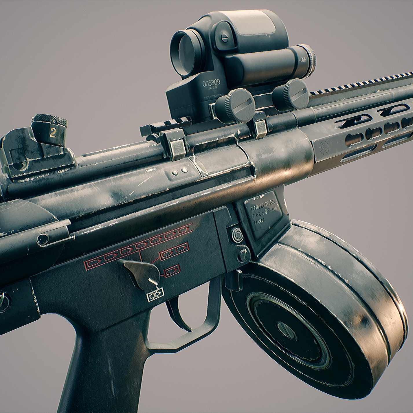 ArtStation - MP5 TOKAREV - Trijicon SRS Reflex Sight