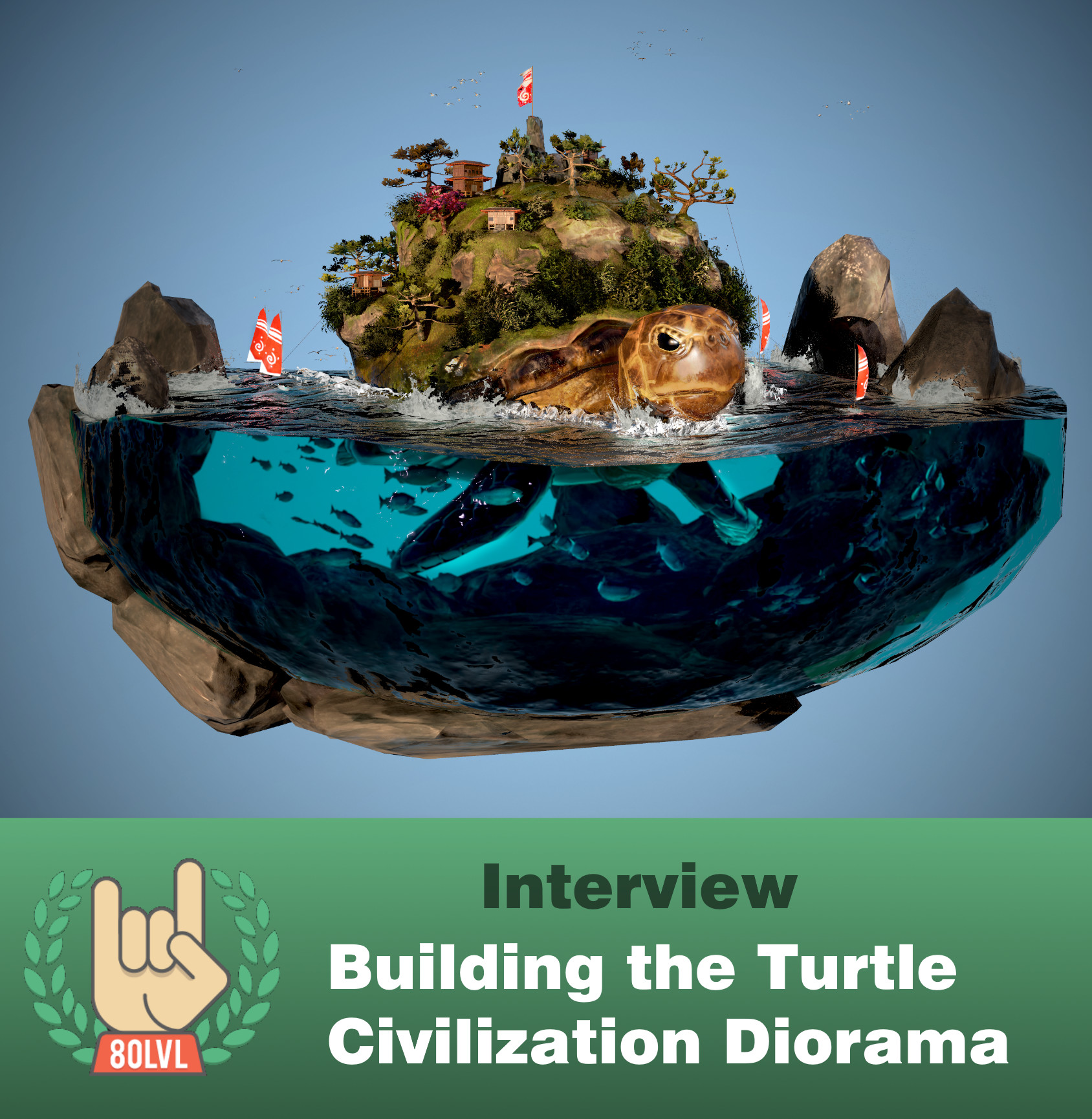 ArtStation - 80 Level Interview: Building the Turtle Civilization Diorama