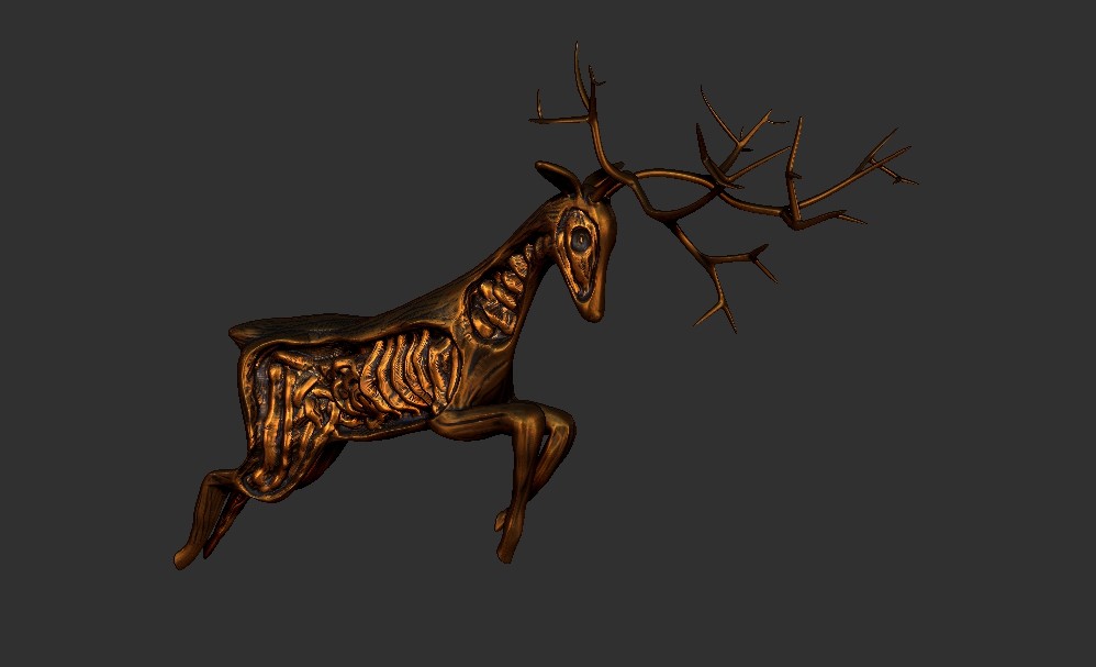 Chaitanya Krishnan's Portfolio - Daily Doodle Charging Deer