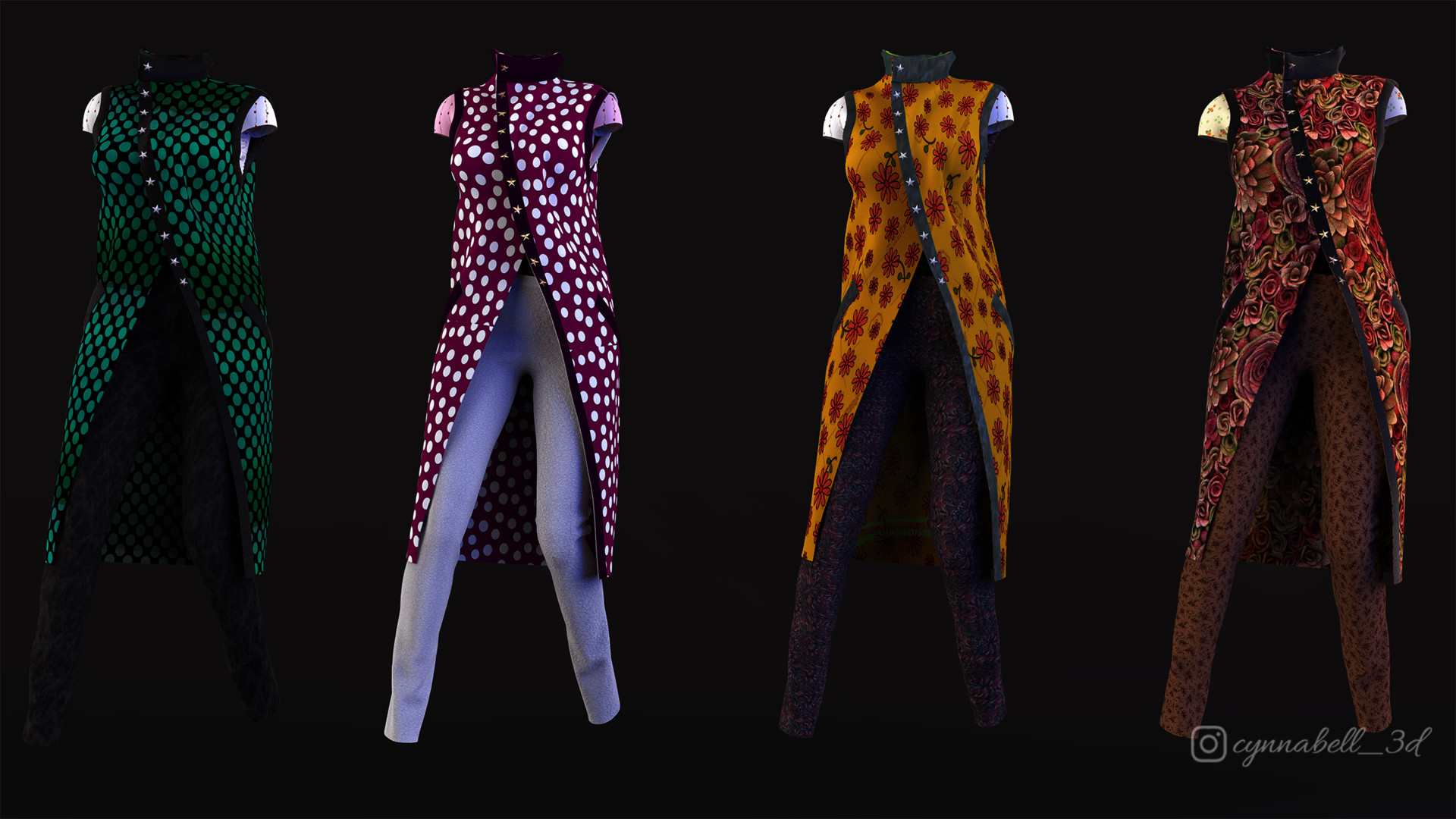 ArtStation - High-neck Overlap Jacket