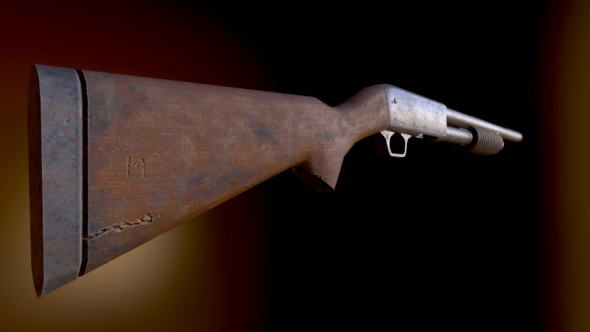 ArtStation - Old rusty M37 shotgun