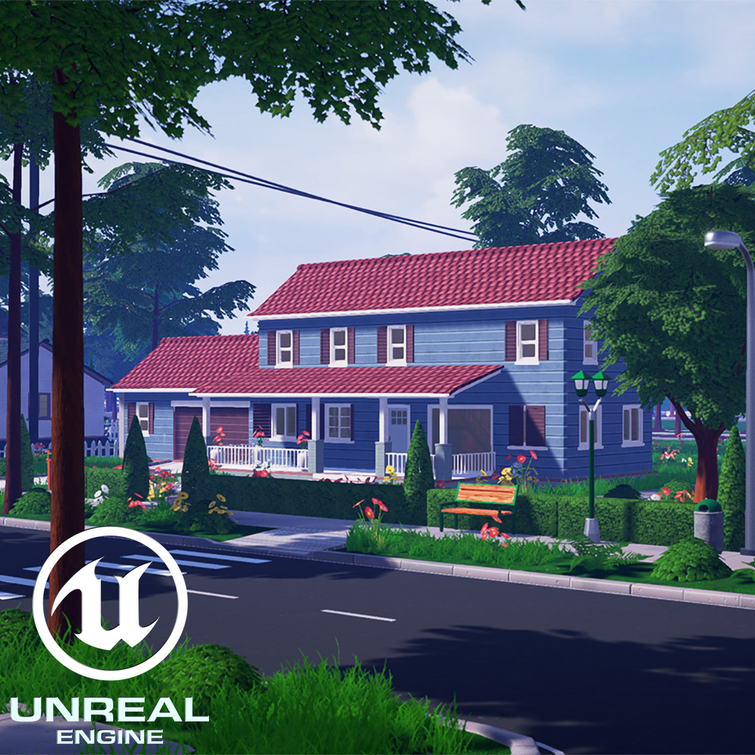 ArtStation - UE4 Stylized Village WIP