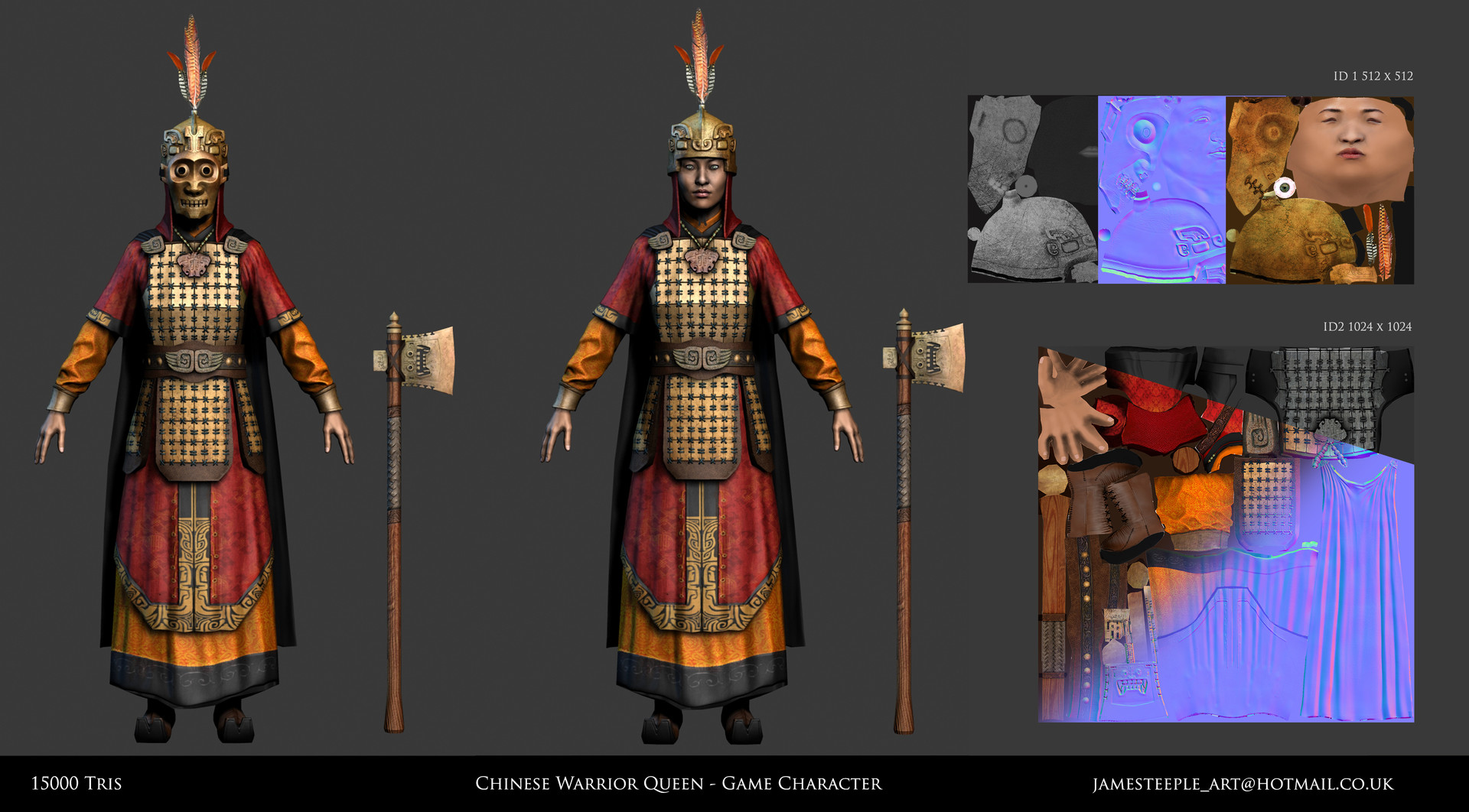 ArtStation - Ancient Chinese Warrior Priestess - 2013