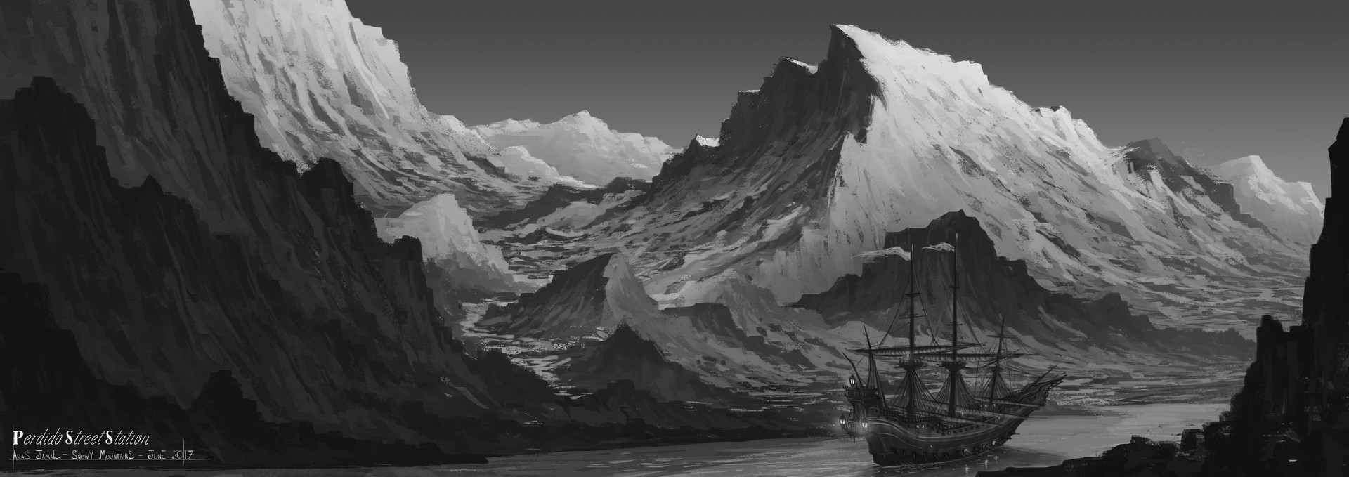 ArtStation - Snowy Mountains Outside New Crobuzon - Thumbs x15