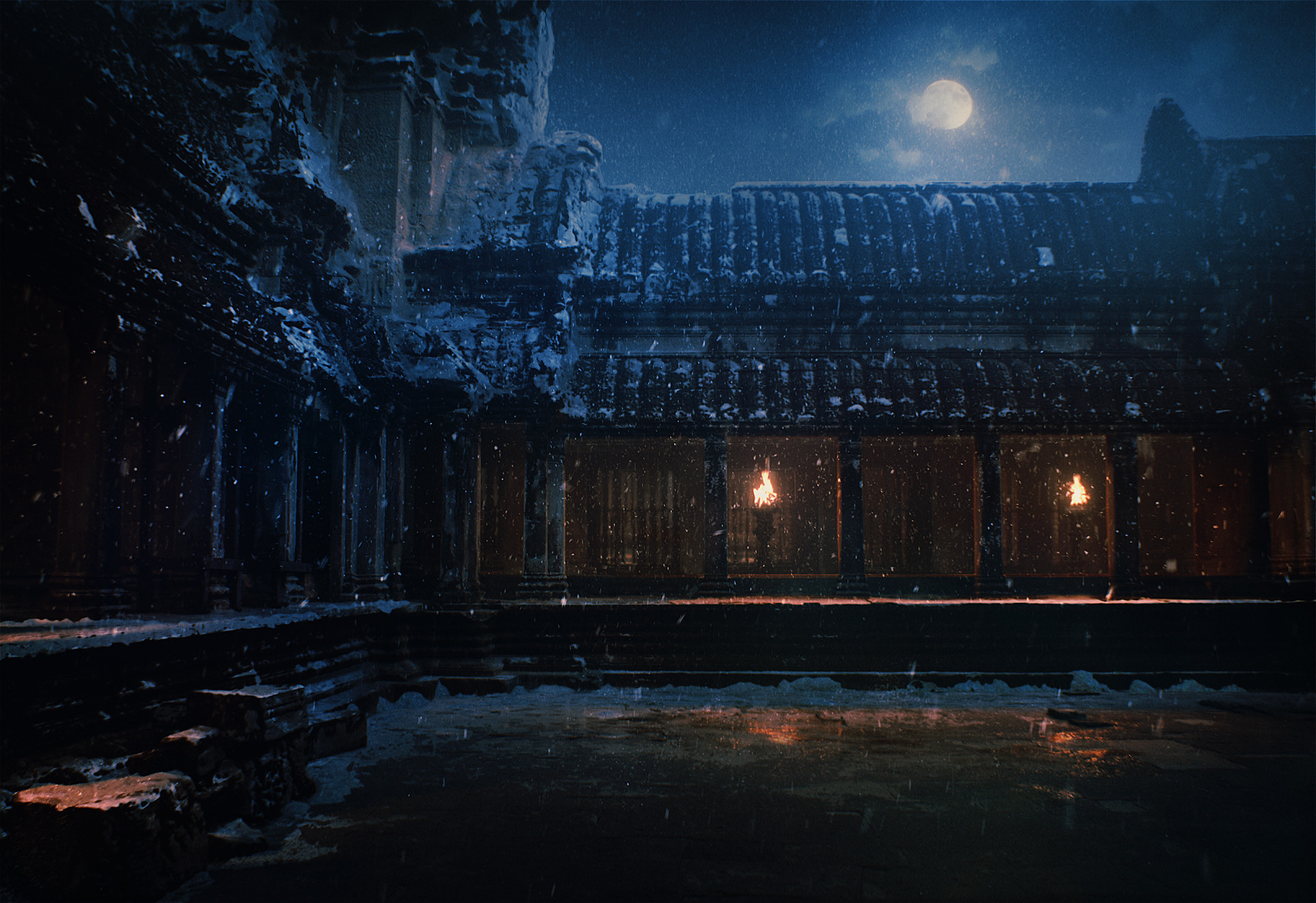 ArtStation - Snowy Temple - UNTITLED Ronin Project