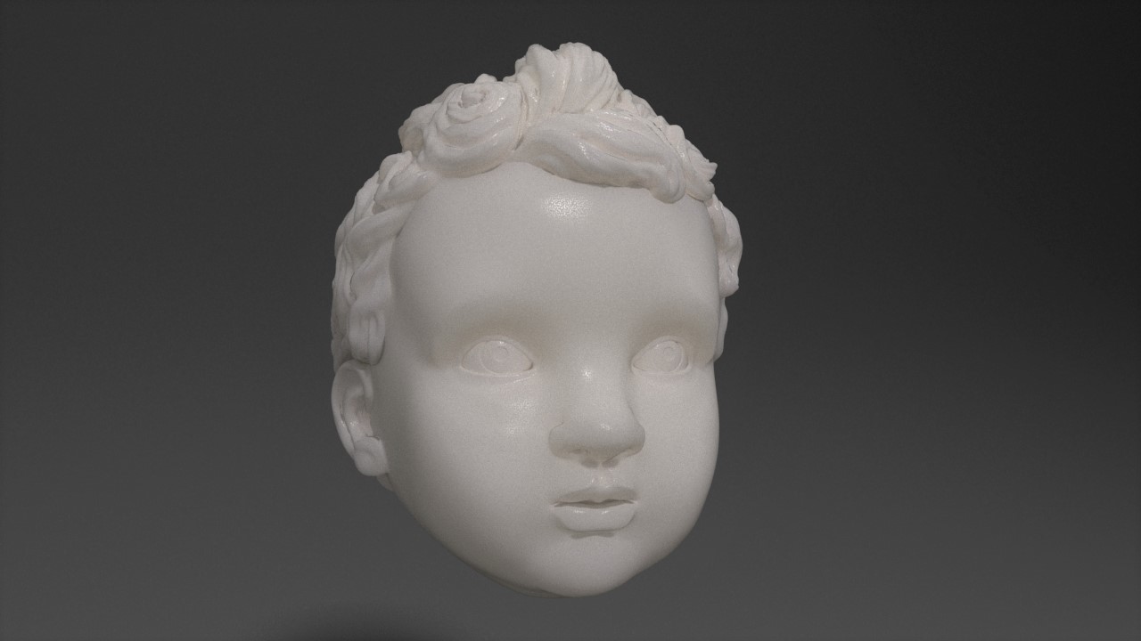 ArtStation - Baby Head - Marble Statue