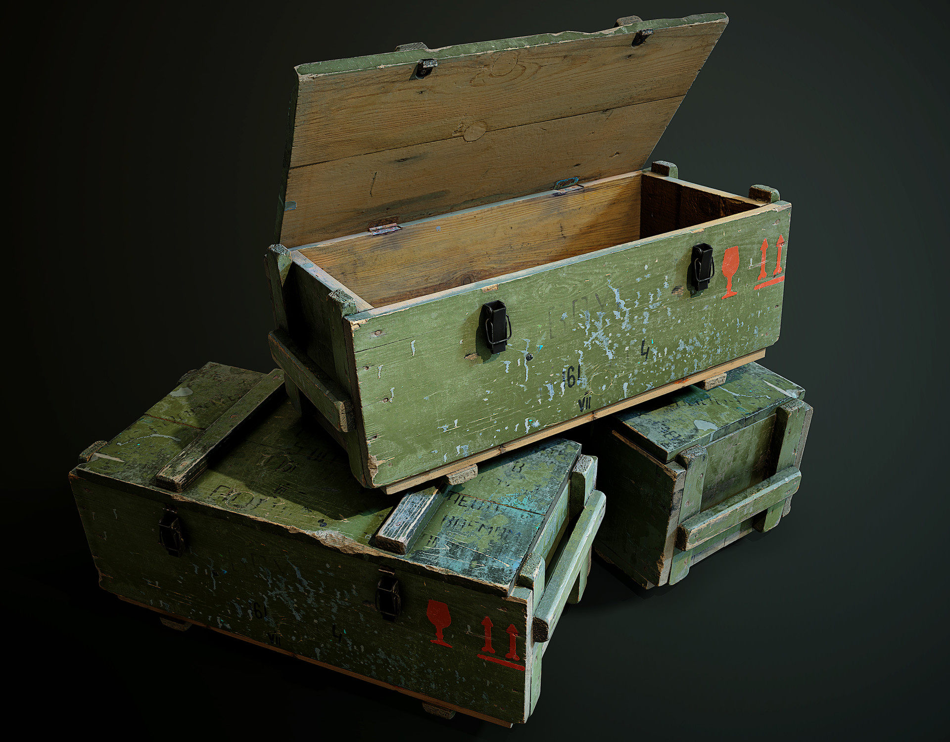 ArtStation - Soviet box for cartridges of WWII