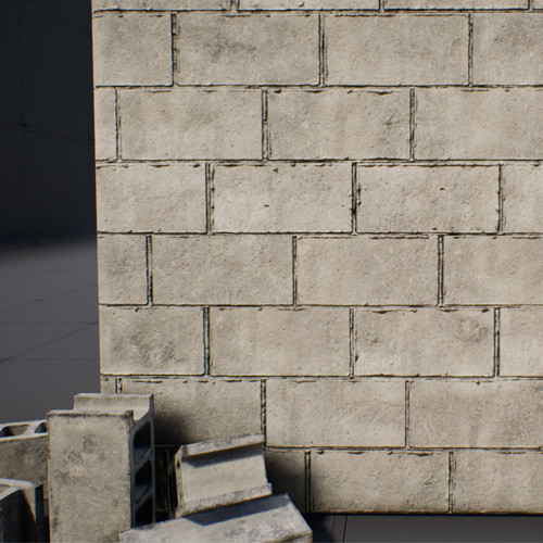 ArtStation - Cement block Material
