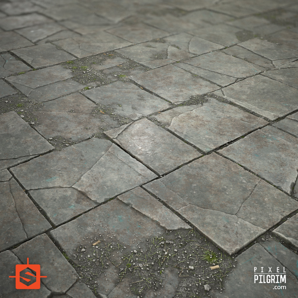 ArtStation - Substance Designer Stone Floor Study