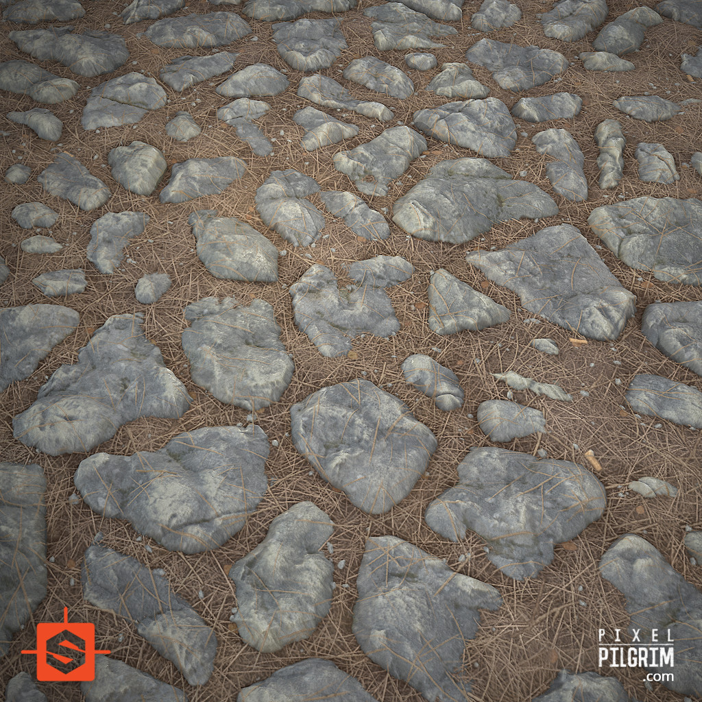 ArtStation - Forest Cobblestone Path - Substance Designer Graph and ...