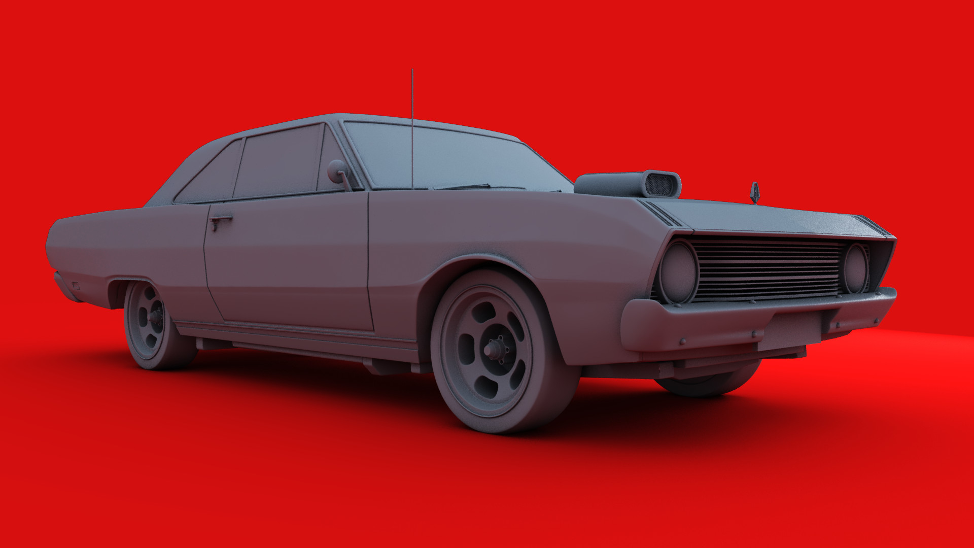 ArtStation - Chrysler Valiant VF 1969 Render WIP