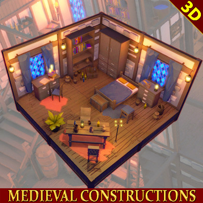 ArtStation - Low Poly Medieval Constructions