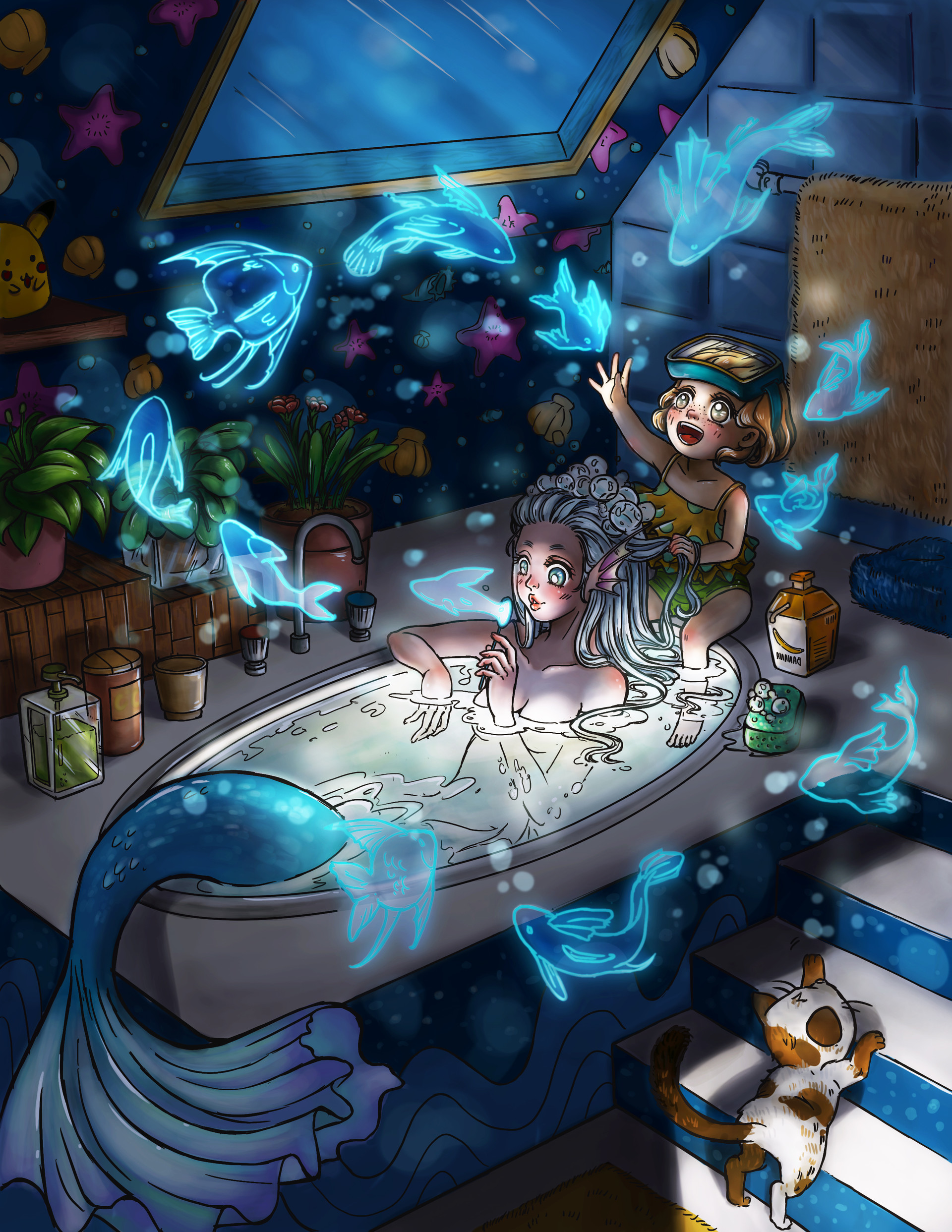 ArtStation - Baby and Mermaid