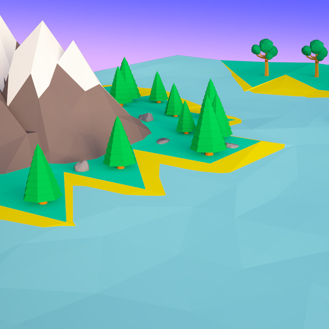 ArtStation - Low Poly Lake