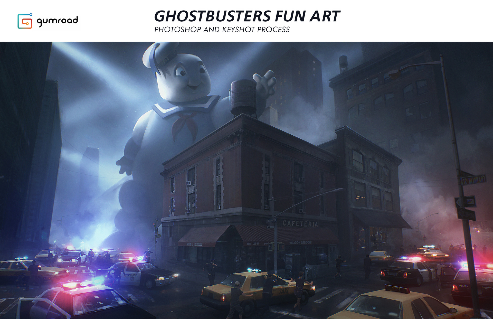 ArtStation - Ghostbusters fun art Tutorial