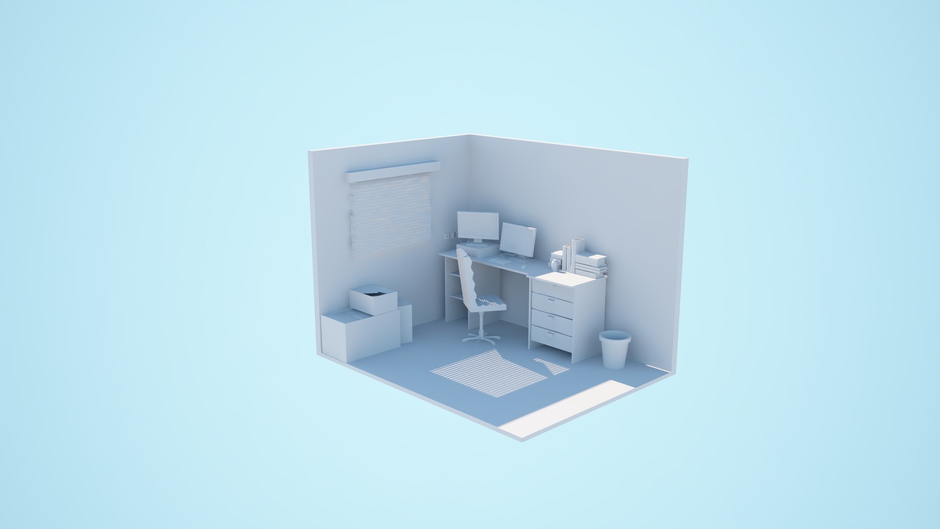 ArtStation - Isometric Office Scene