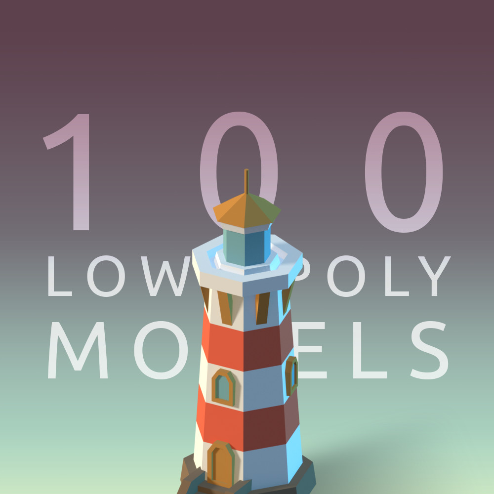 ArtStation - 100 low poly models, Alex Pushilin
