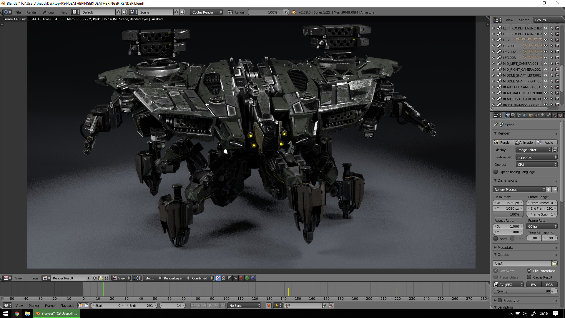 ArtStation - Deathbringer Walking animation