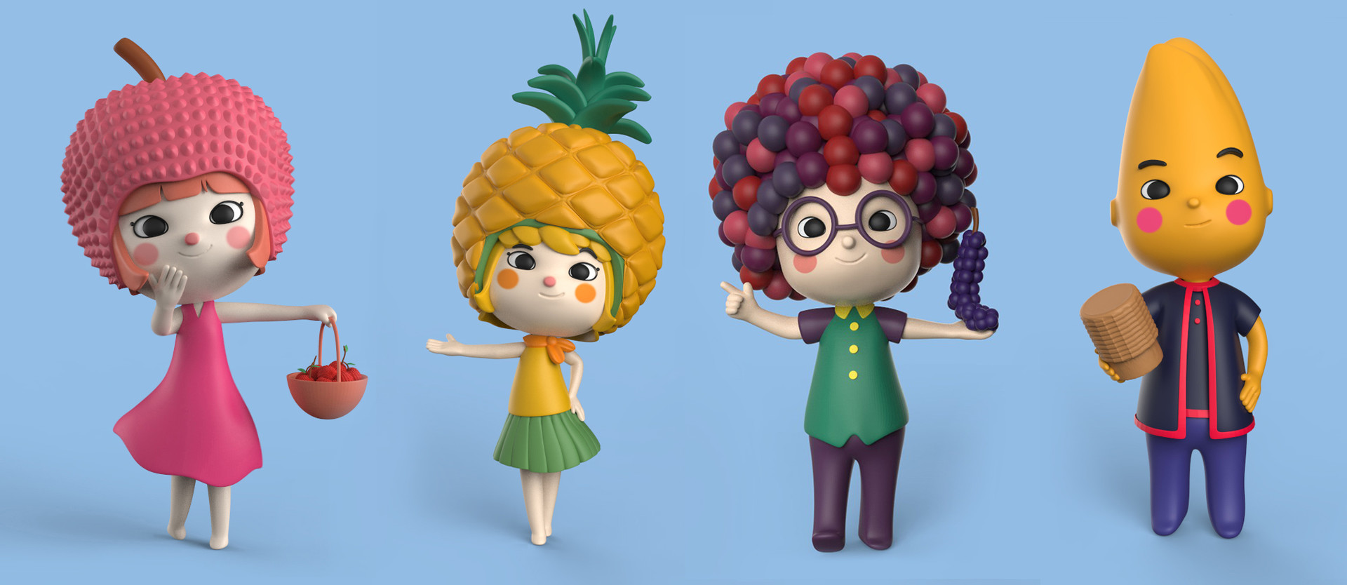 ArtStation - Character Design - Fruit and Rice