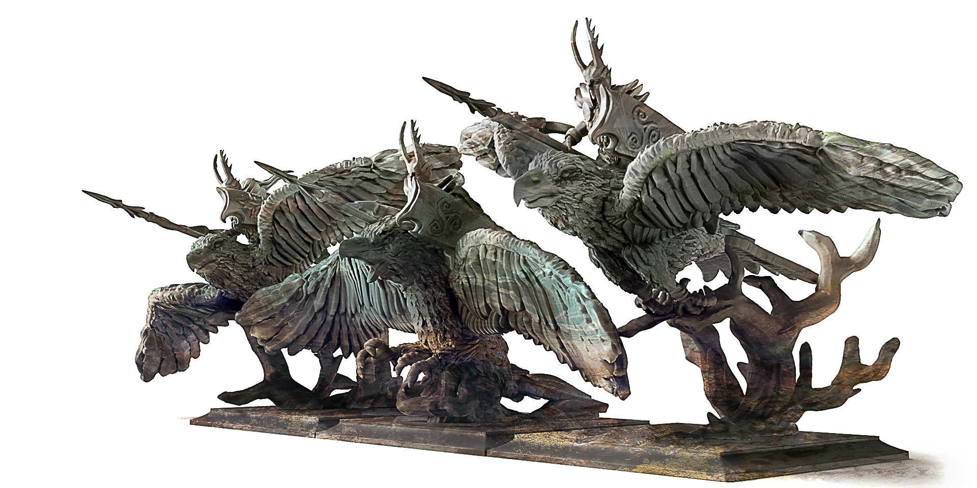 ArtStation - Elves on Eagles