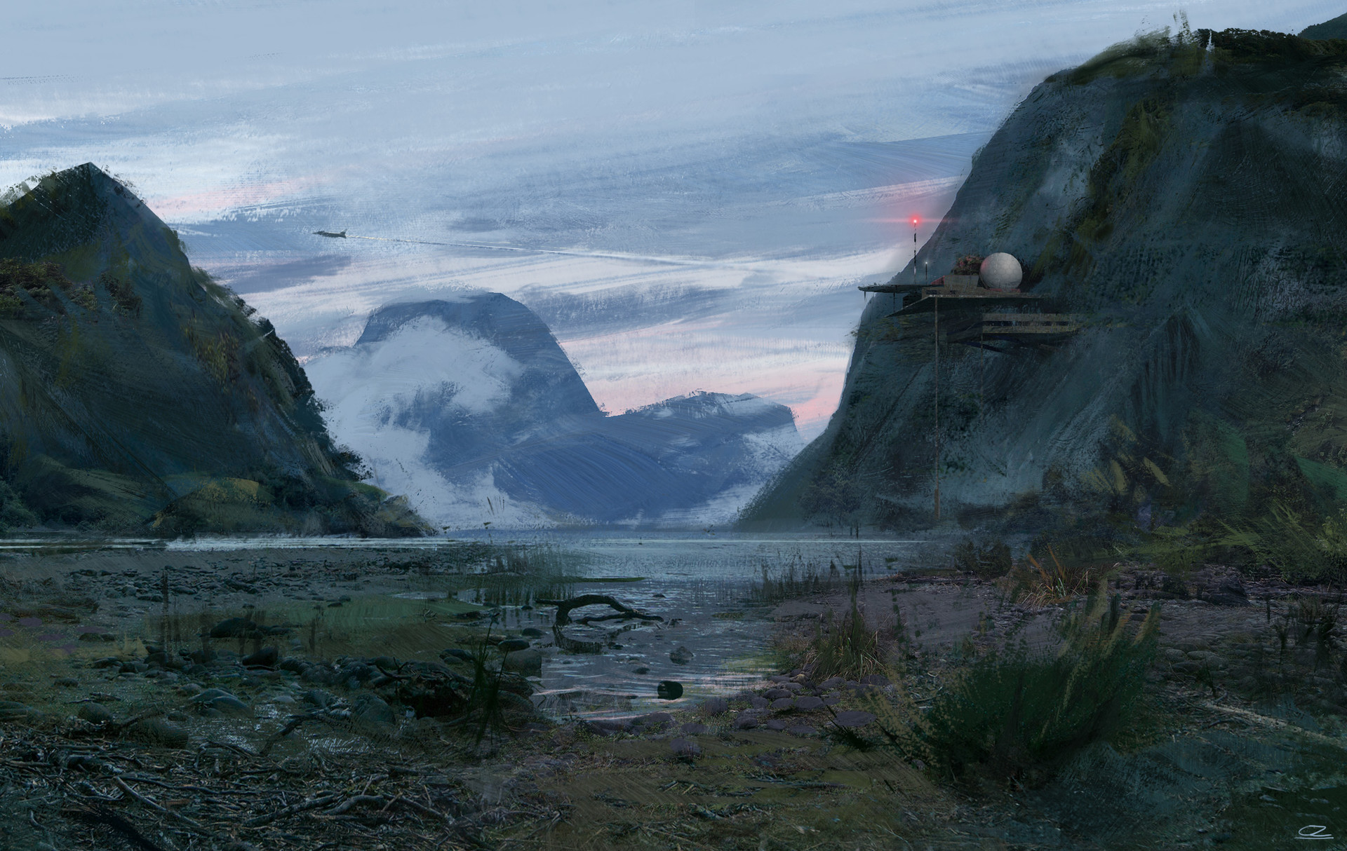 ArtStation - Mountain base /// with progress gif