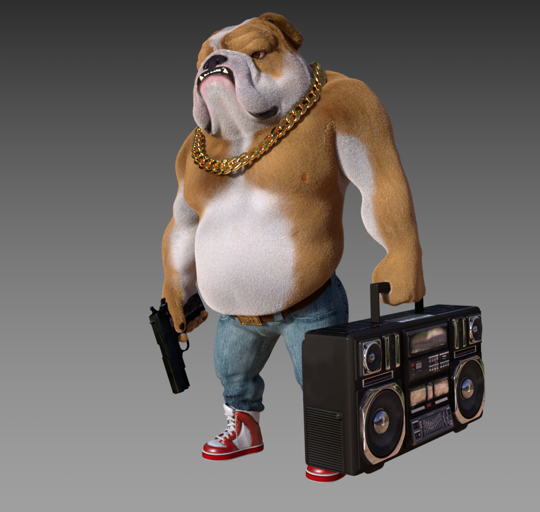 ArtStation - Boom Box Dog