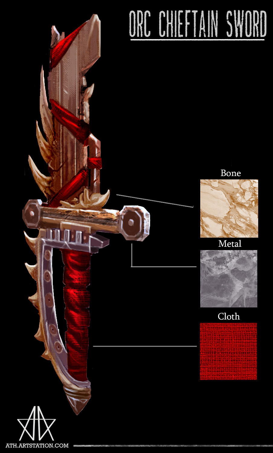 ArtStation - Orc Chieftain Sword