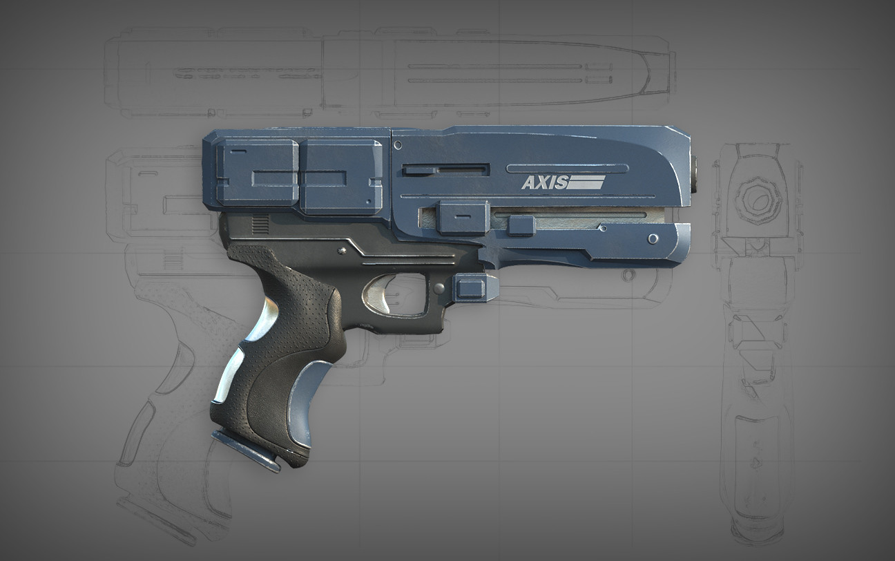 ArtStation - Axis Scifi Pistol