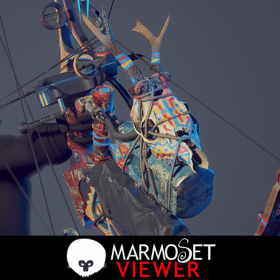 ArtStation - Post-apocalypse tribal bow