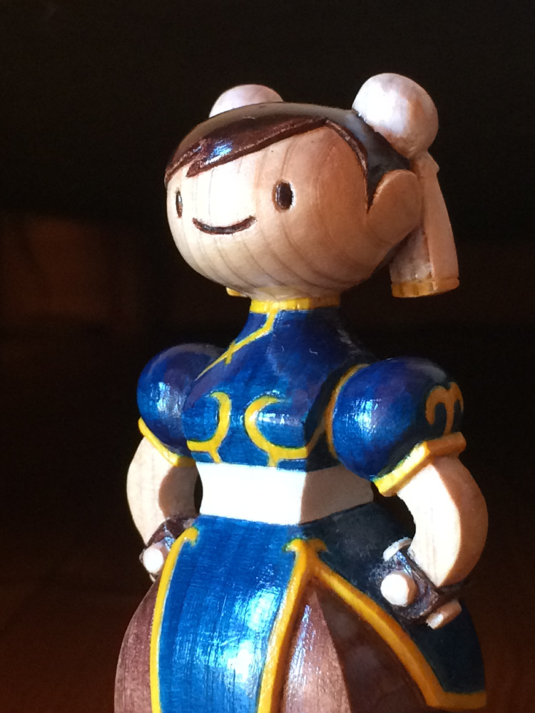 ArtStation - Chun-Li Wooden Figure
