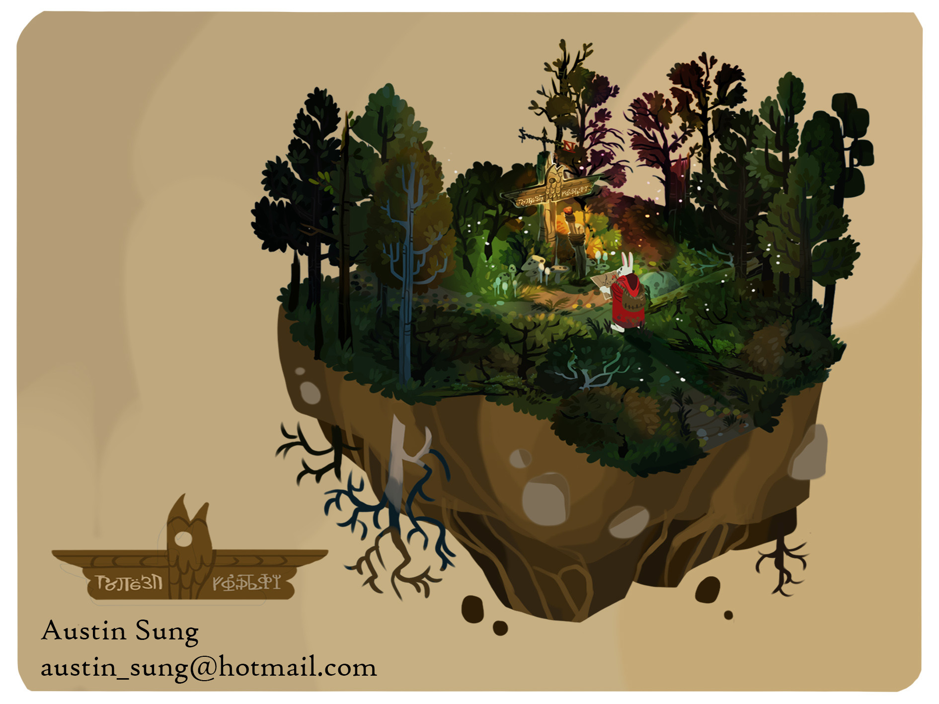 ArtStation - Forest Crossroads Scene