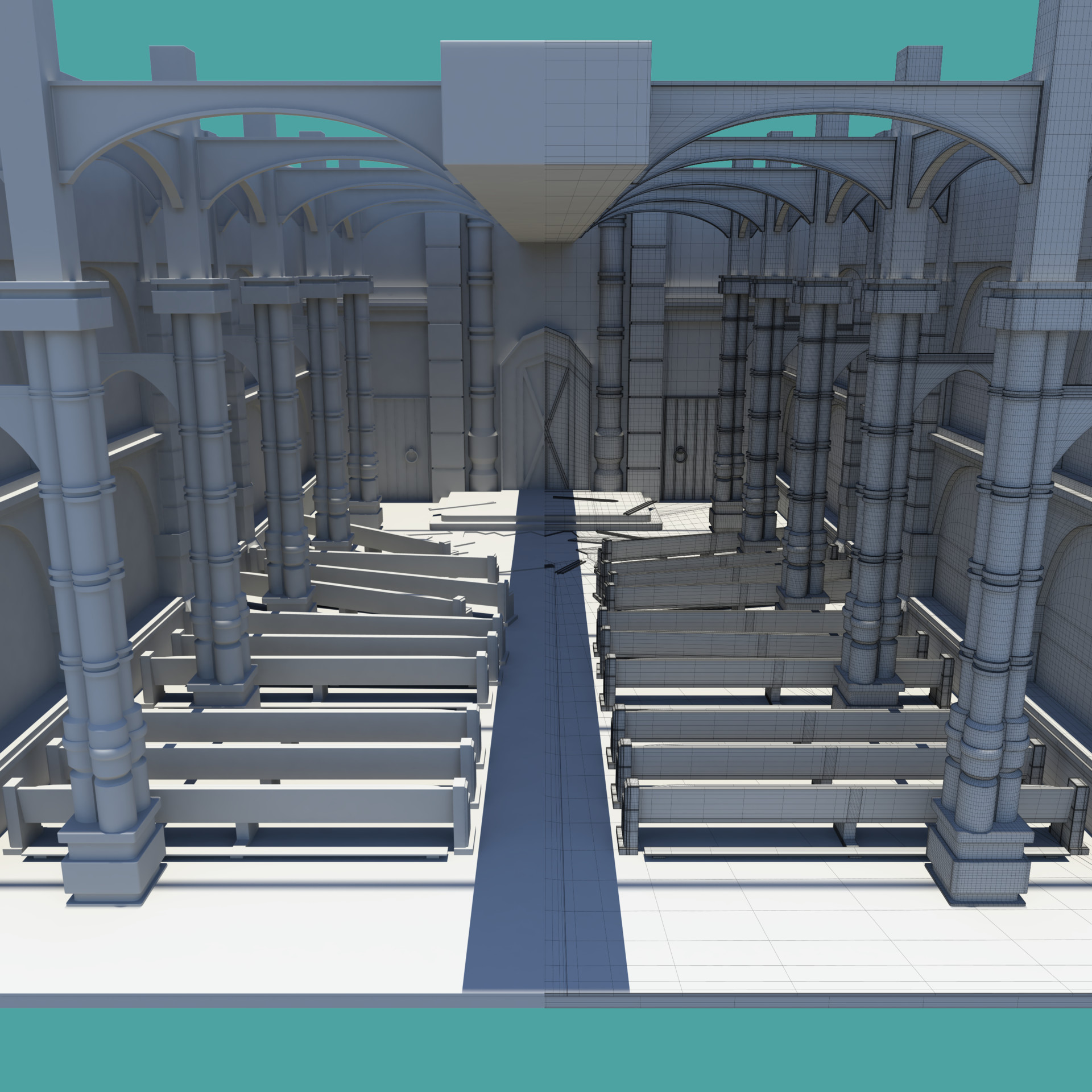 ArtStation - 5th Sector Church (FFVII)