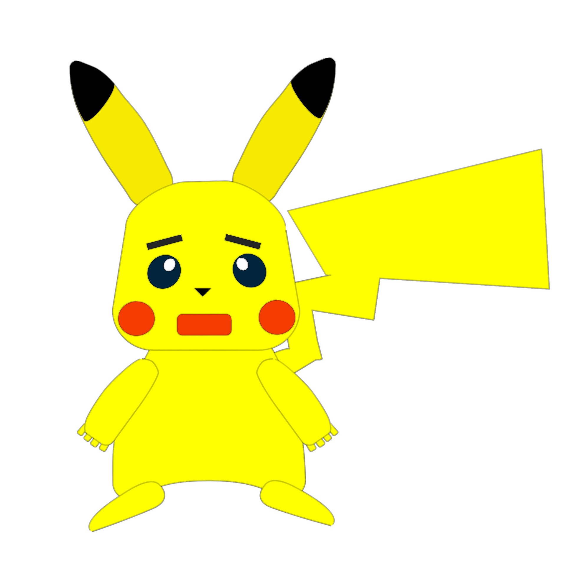 ArtStation - Flat Design Pikachu Fan Art